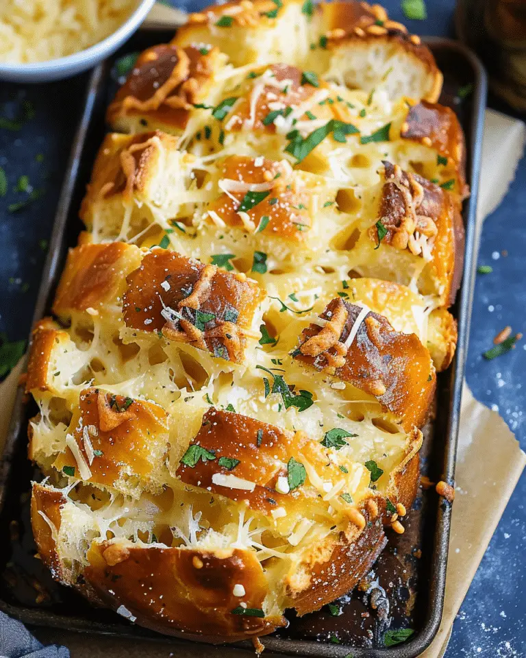 Cheesy Pull-Apart Garlic Bread Recipe - Delectable Recipe