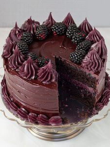 Giant Black Raspberry Cake - Delectable Recipe