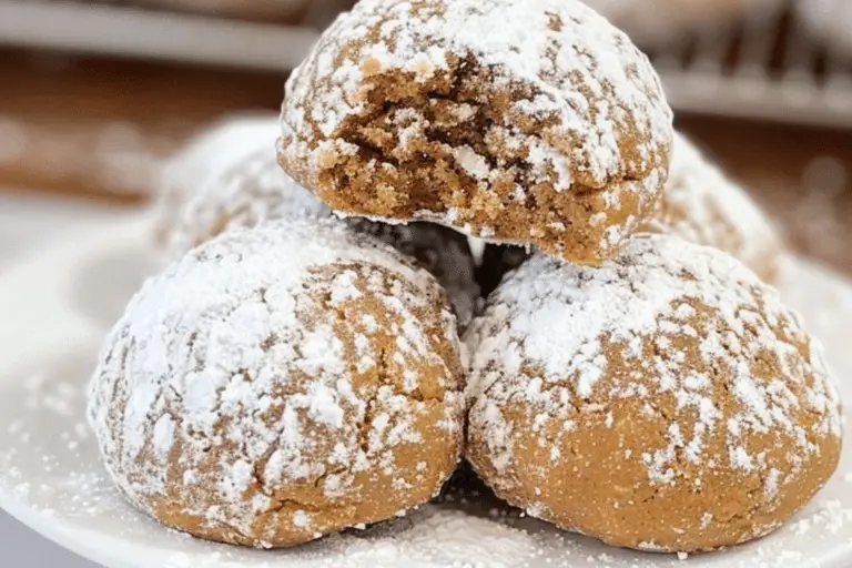 Gingerbread Snowball Cookies - Delectable Recipe