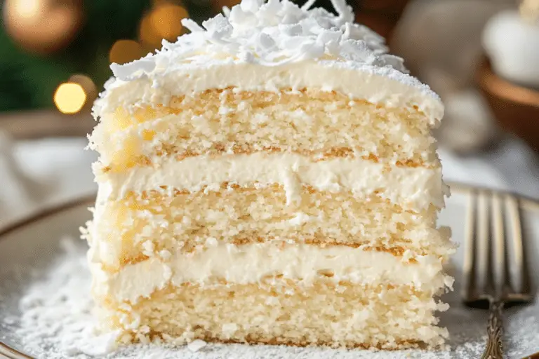 Snowy Bavarian Bliss Cake - Delectable Recipe