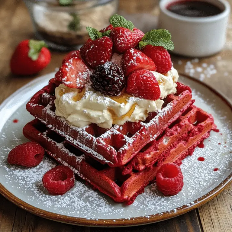 Gluten Free Red Velvet Waffles Recipe - Delectable Recipe