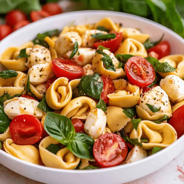 Tortellini Caprese Salad Recipe - Delectable Recipe