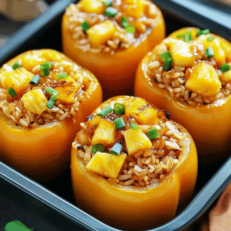 Teriyaki Pineapple Chicken & Rice Stuffed Peppers - Delectable Recipe
